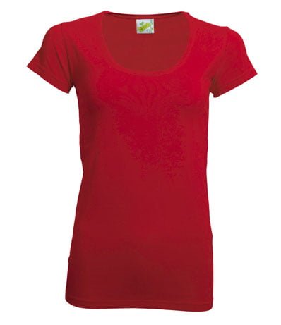 L&S Cotton Elastane T-shirt Short Sleeves for her – Horecakleding